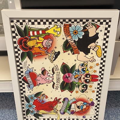 Japanese Simpsons Tattoo Traditional Simpsons Tattoo Flash Sheet Tattoo ...