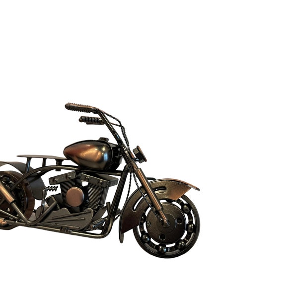 Handmade Scrap Metal Motorcycle Model: Copper Finish Biker Decor - Etsy