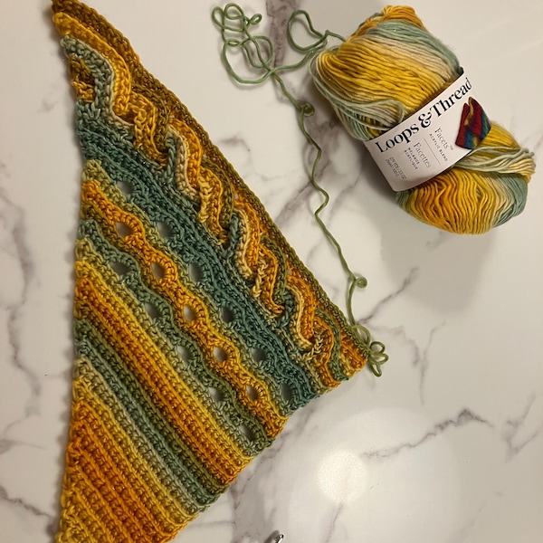 Arca Cowl Crochet Pattern – Modern Colorwork Cowl, Linen Stitch, Easy ...