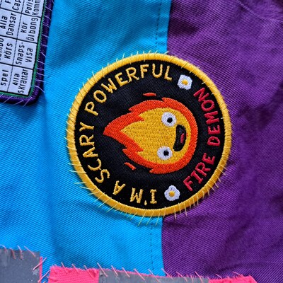 Calcifer Embroidered Patch Howl's Moving Castle Patch I'm a Scary ...