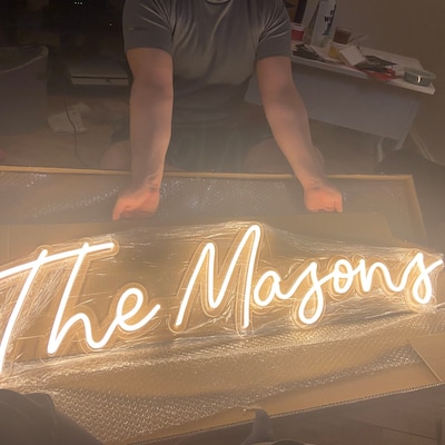 Wavy Pink Neon Mirror Glowing Mirror Led Neon Sign Light up - Etsy