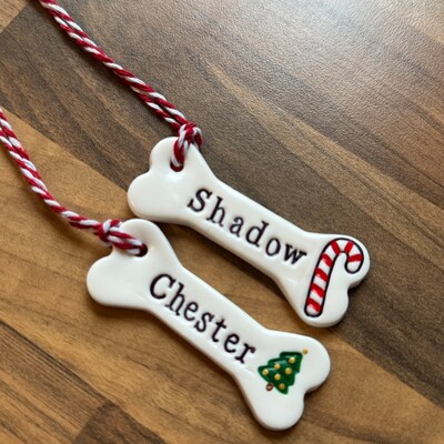 Dog Bone Personalised Clay Decorations Pets, Personalised, Handmade ...