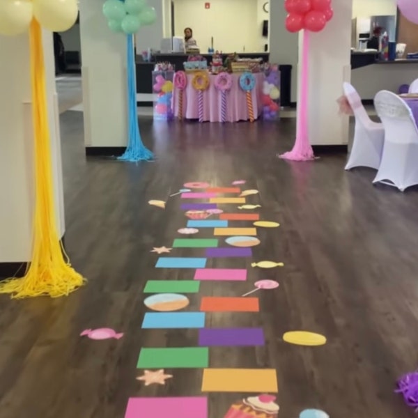 Bright Candy Land Path Textured Peel and Stick Floor Decals • Set of 6 ...