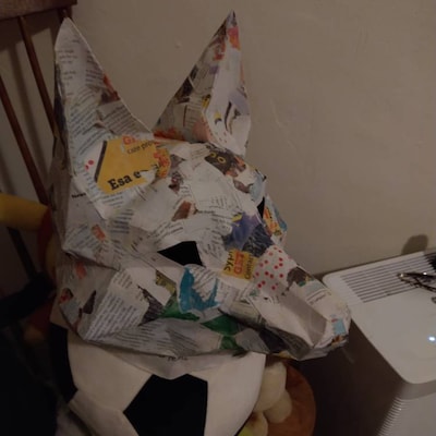 Fox Mask Paper Craft, Digital Template, Origami, PDF Download DIY, Low ...