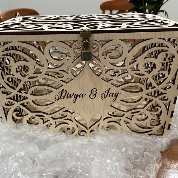 Custom Graduation Party Card Box | Laser Engraved Keepsake With ...