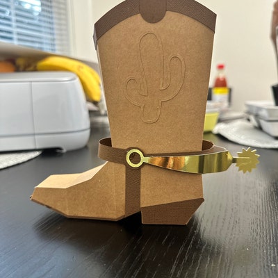 Cowboy Boot 3D Project for Manual Cut or Machine Cutting File Country ...