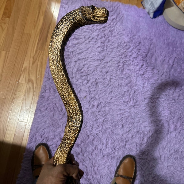 African Python Original Hiking Walking Stick Cane Handmade Kenya Africa ...