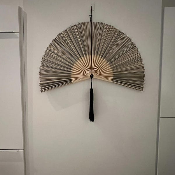 Bamboo Wall Fan, Wall Fan, Bamboo Fan, Bambo Fan Decor, Fan Decor ...