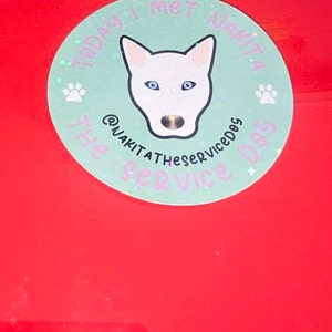 Stickers Assistance Animals Save Lives Personalize I Met an Assistance ...