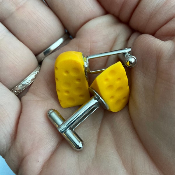 Cheese Wedge CUFFLINKS - Cheesehead Jewelry - Wedding Groom Gift - Tie ...