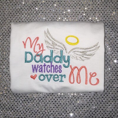 5x7 My Daddy Watches Over Me 5x7 Embroidery Design Christian - Etsy