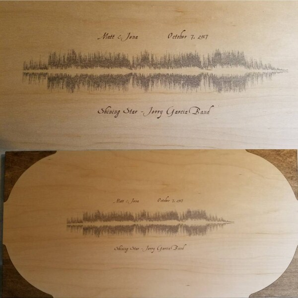 Engraved Sound Wave Wall Hanging - Customized to Your Favorite Song or ...
