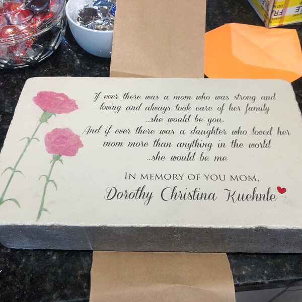 Memorial Stone With Your Custom Words. Indoor/outdoor. 6x9x2 Concrete ...