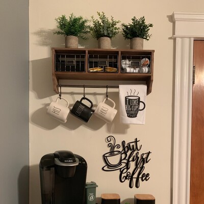 Coffee Signs Kitchen Signs Coffee Bar Sign Rustic Kitchen Decor Farm ...