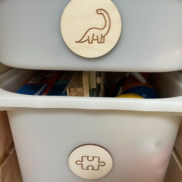 Montessori Wooden Toy Labels, Tags for Storage in Nursery or Playroom ...