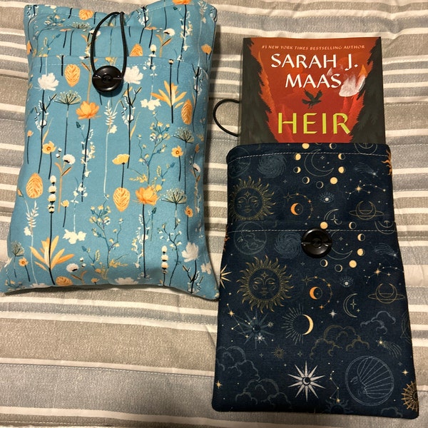 Blue Floral Padded Book Cover With Satin Bookmark and Metal Tassel ...