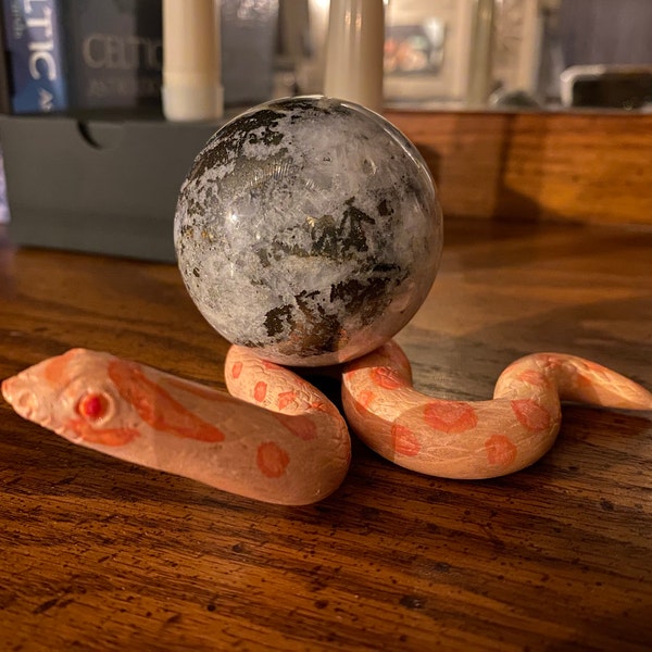 Custom Snake Crystal Holder, Custom Snake Sculpture, Snake Crystal ...
