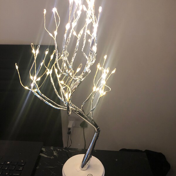 Personalized Aesthetic LED Pearl Fairy Tree Lamp 3D Sparkly Twinkle ...