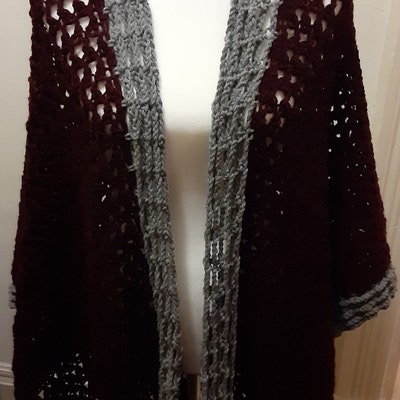 Crochet Ruana PATTERN, Crochet Wrap Pattern, Boho Crochet Pattern ...