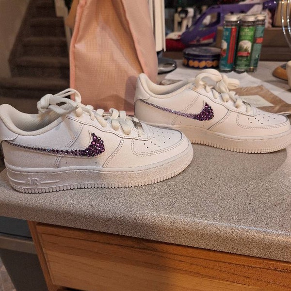 Custom Air Force 1 Bling Rhinestone Sneakers -AF1 Crystal Shoes - Air ...