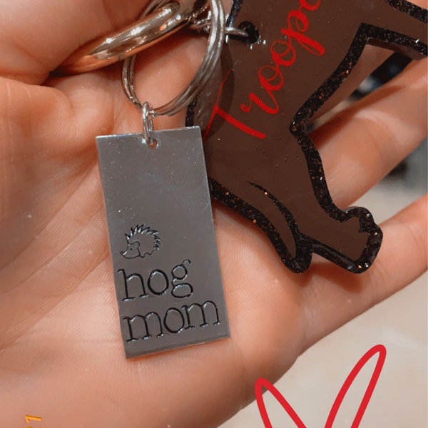 Hedgehog Hog Mom Keychain - Etsy