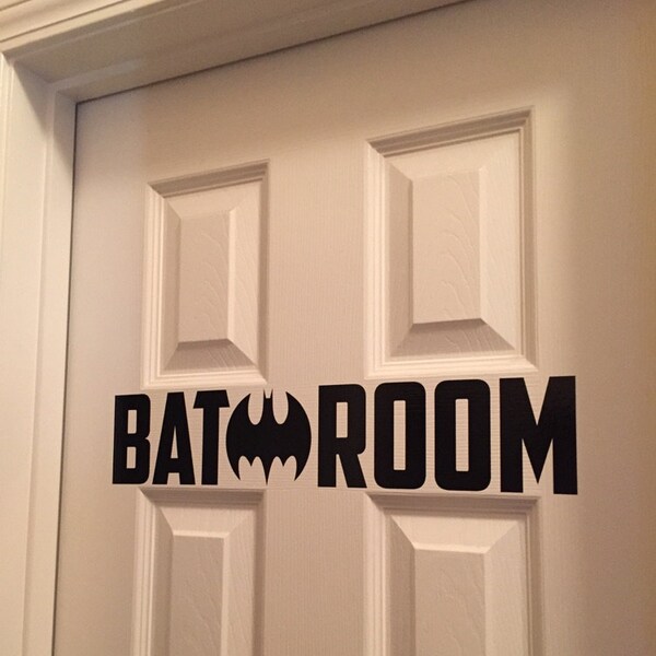 Bat Making H, Bathroom Sign, Restroom Sign, Bathroom Door Sign ...