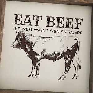 Eat Beef Western Farmhouse Style Sign - Etsy