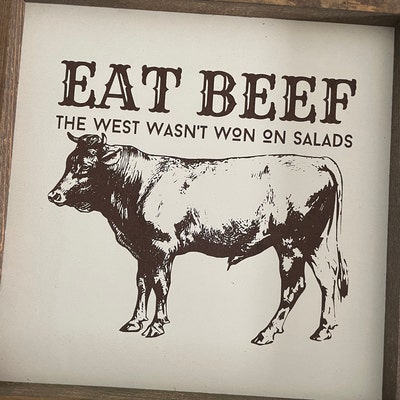 Eat Beef Western Farmhouse Style Sign - Etsy