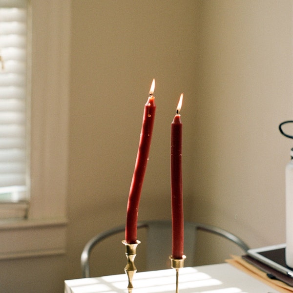 Fall Taper Candles: Tall Dripless Unscented Smokeless Candles - Etsy