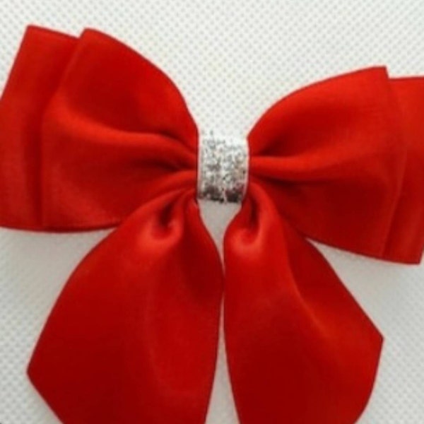 Double Bows Satin Ribbon Ready Made Bows 3.5 Inch 9cm Large Bows Baby ...