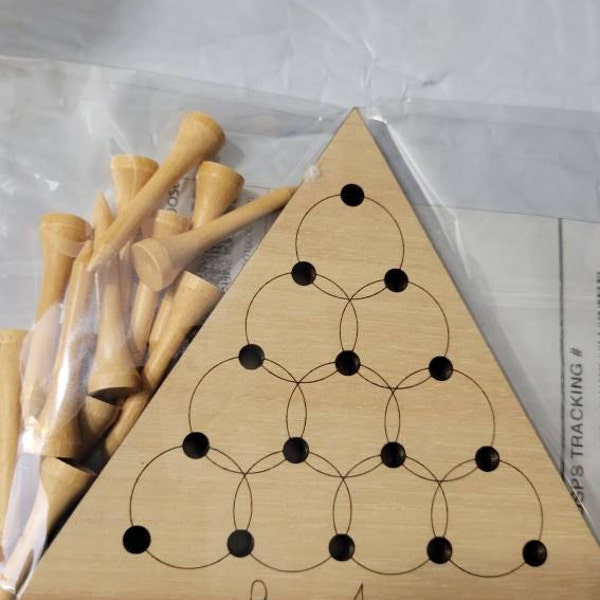 Personalized Triangle Peg Jump Game / Golf Tee / Solitaire/ Gift ...