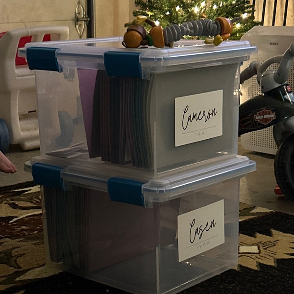 Milestone Tote Labels - Milestone Tote Name Decal and Folder Labels DIY ...