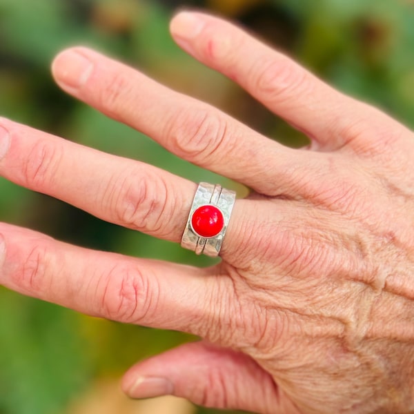 Larimar Ring - Light Blue Ring - Stacking Ring - Sterling Silver ...