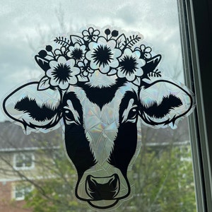 Floral Border Suncatcher Window Decal Sticker Rainbows - Etsy