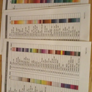 Printable DMC Thread Color Chart Tracker Inventory Sheet - Etsy