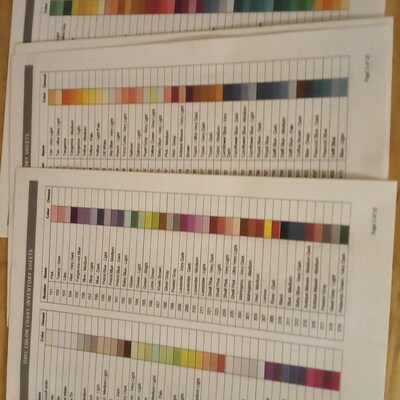 Printable DMC Thread Color Chart Tracker Inventory Sheet - Etsy