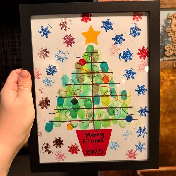 Personalized Fingerprint Christmas Tree Printable, Great Gift for ...
