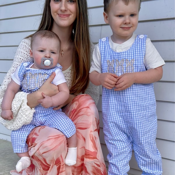 Personalized Boys Easter Outfit With Bunny Design and Name - Baby Boy ...
