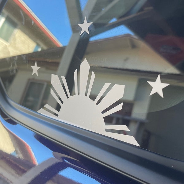 Philippine Flag Rising Sun Window Sticker Decal in Yellow - Etsy