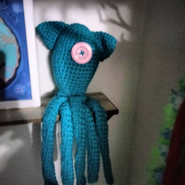 Crocheted One Eyed Octopus Bright Turquoise - Etsy