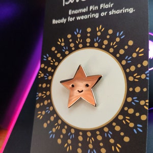 Gold Star Pin Gold Star Enamel Pin Gold Star Lapel Pin - Etsy UK