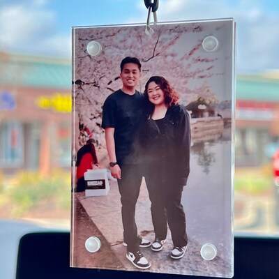 Hanging Car Photo Frames, Rearview Mirror Hanging Accessory, Car Decor ...