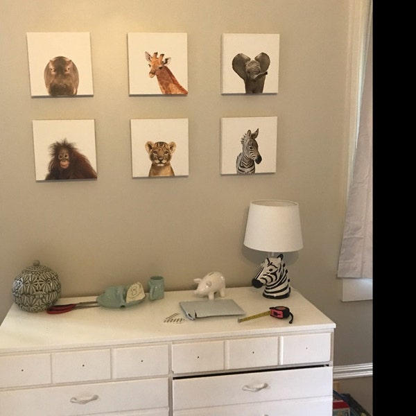 African Animals Prints, Safari Animals Modern Home Decor, Zoo Animals ...