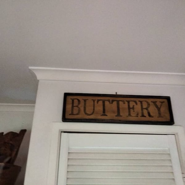 Early Looking Antique Primitive BUTTERY Sign Custom Personalized Rustic ...