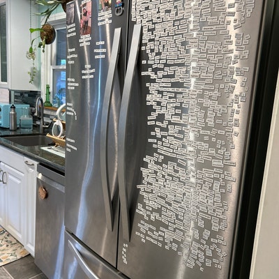 750 MUST HAVE STARTER Set Word Magnets Fridge Poetry Magnets White ...