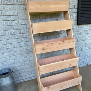 Vertical CEDAR Planter Box Ladder, 24 Sizes - Etsy