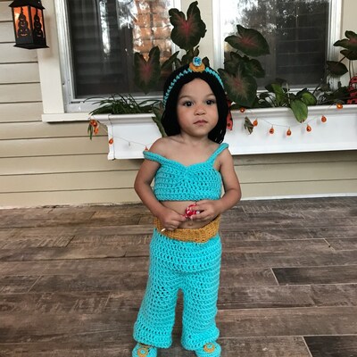 Princess Jasmine Inspired Costume/ Crochet Princess Jasmine Wig ...