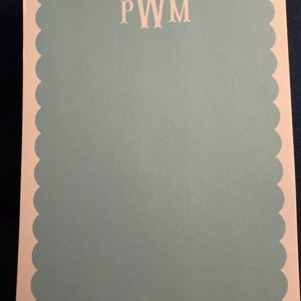 Custom Weekly Planner Notepad, Days of the Week Notepad, Monogram ...