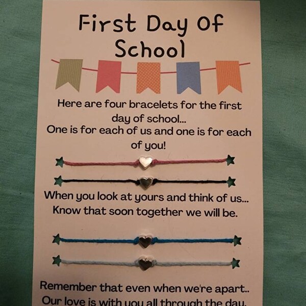 Mommy and Me First Day of School Bracelets Set of 2,3, or 4 Back to ...