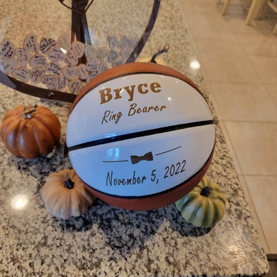 Personalized Basketball, Ring Bearer Gift, Engraved Basketball, Full ...